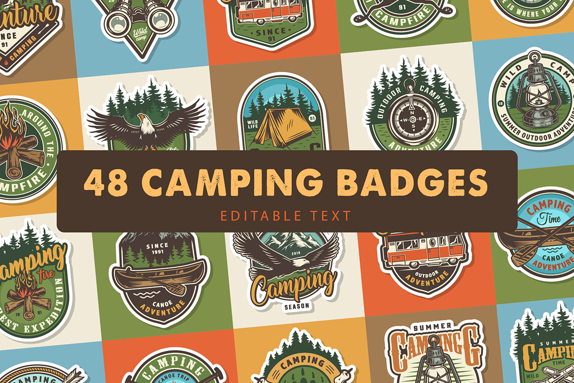 126 Outdoor Badges & T-shirt Designs - Dealjumbo