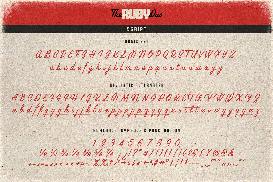 The Ruby Duo - 56 Fonts - Dealjumbo