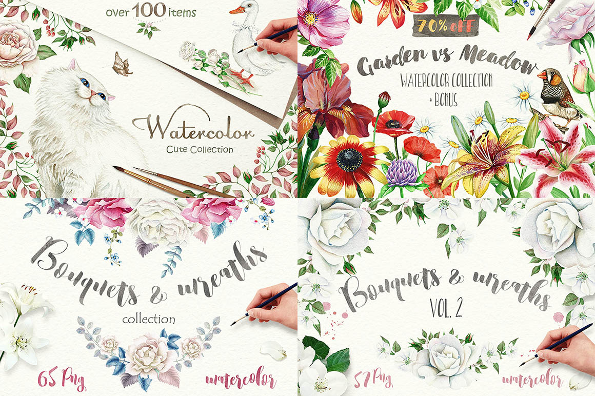 Fancy Watercolor Bundle - Dealjumbo